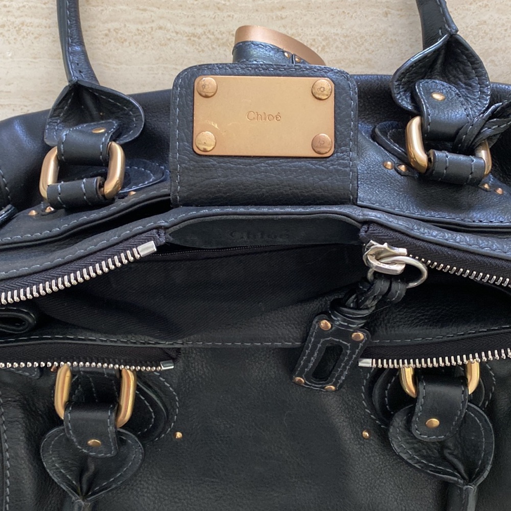 Chloe Paddington Bag - Black Leather With Gold Hardwa… - Gem